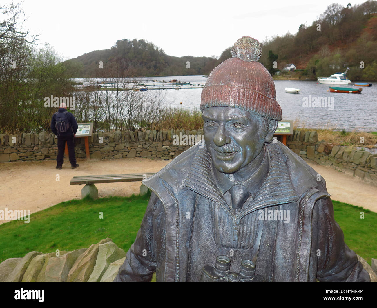 Tom Weir statue Balmaha Stirlingshire Stock Photo - Alamy