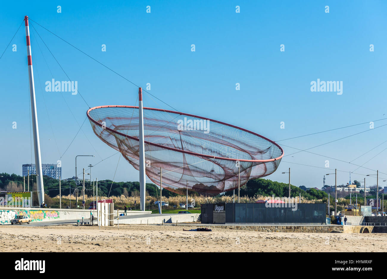 She Changes sculpture designed by Janet Echelman on the border of Porto ...