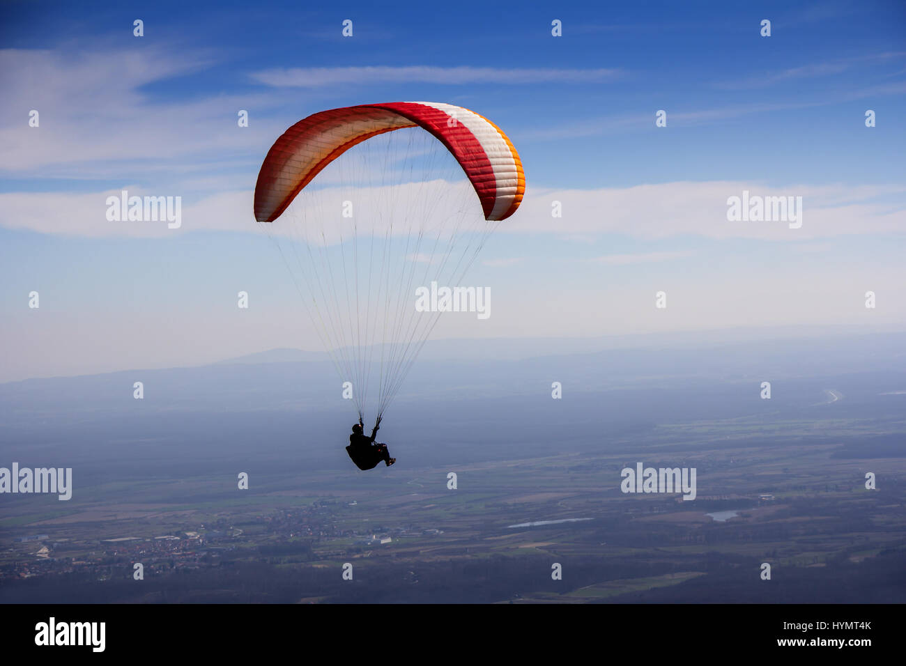 Fly paraglider in mountains hi-res stock photography and images - Alamy