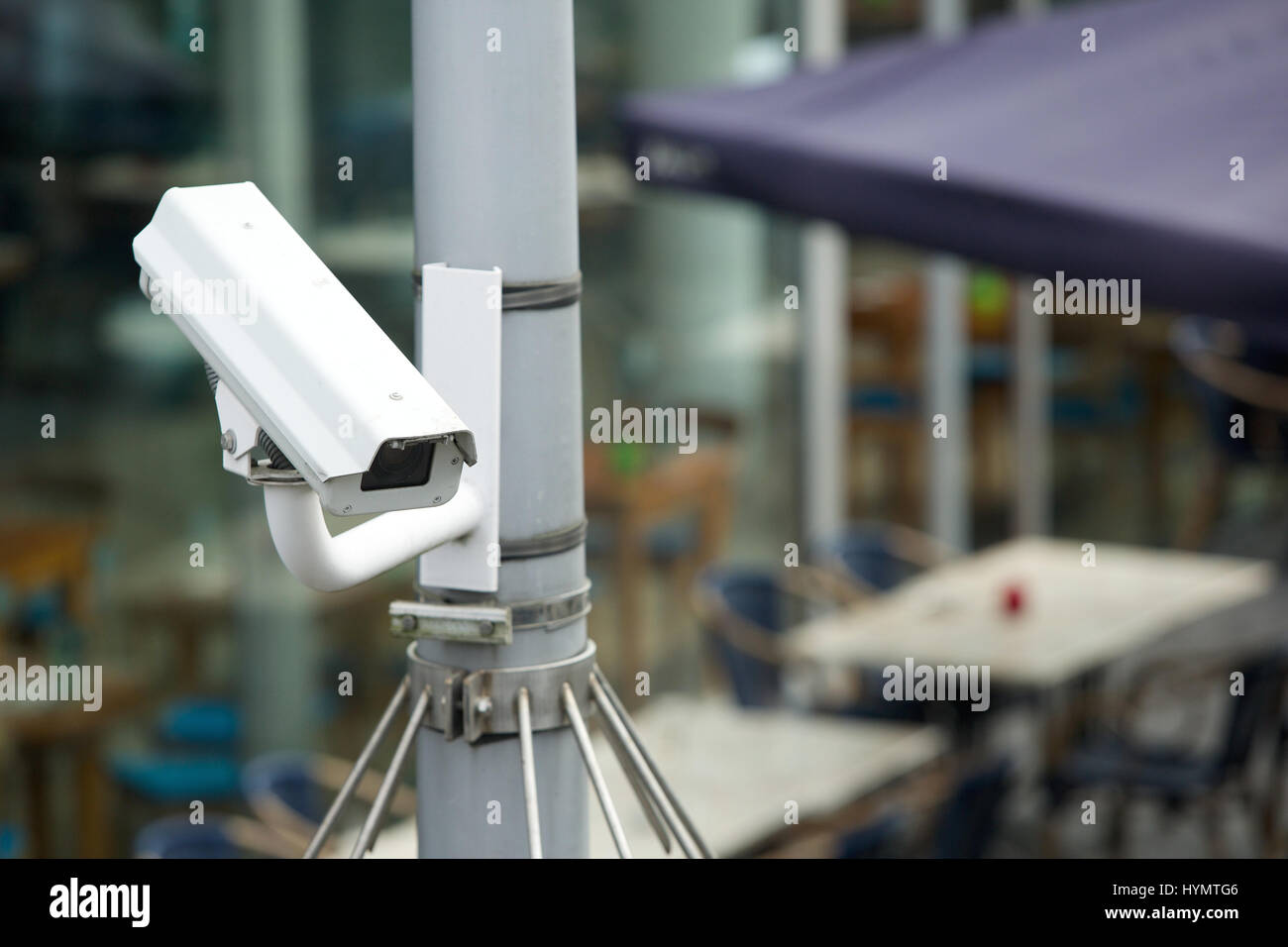 Security camera system attached to a pole outdoors Stock Photo - Alamy