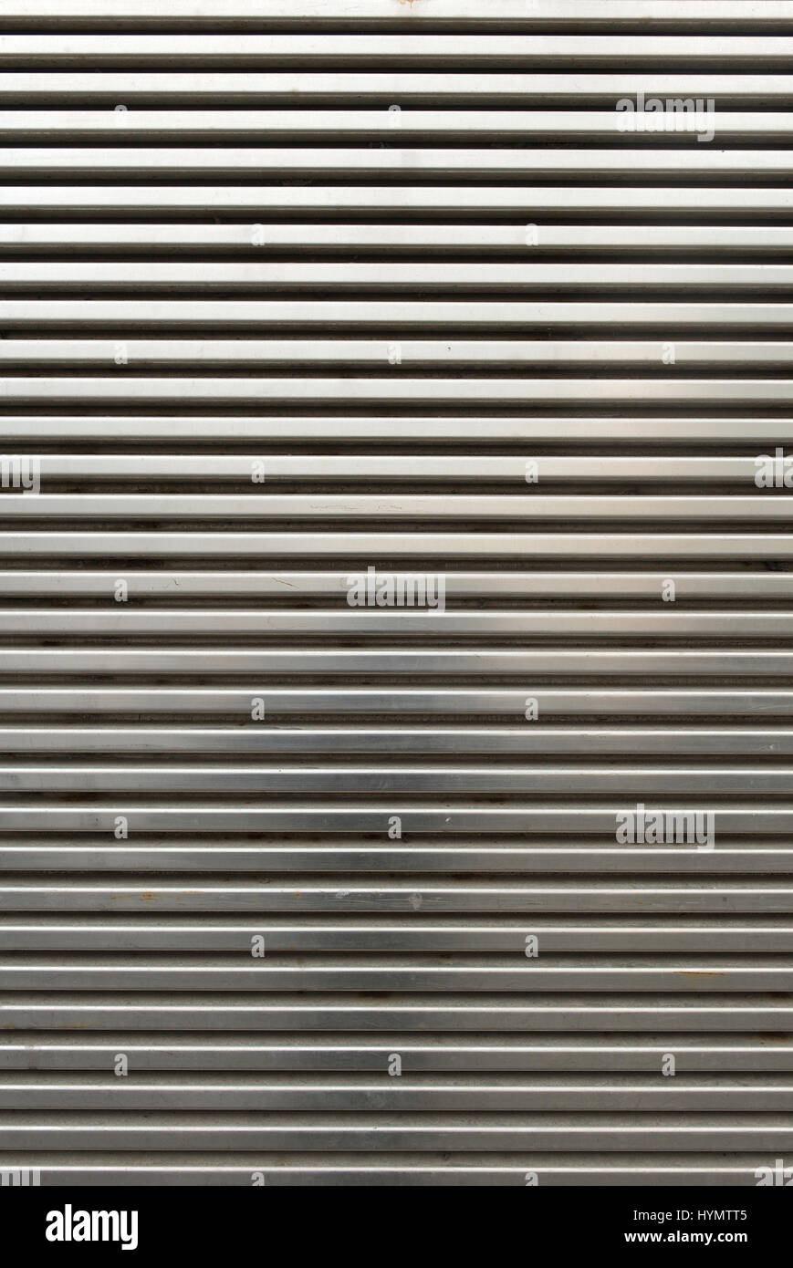 Horizontal shiny chrome grill wall pattern Stock Photo - Alamy