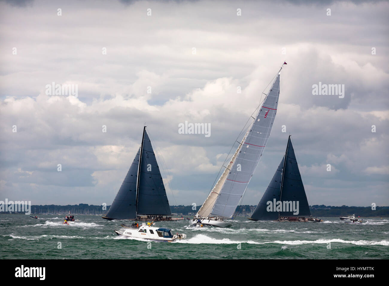J-Class yachts "Lionheart" (H1), "Ranger" (J5) and "Rainbow" (H2 ...