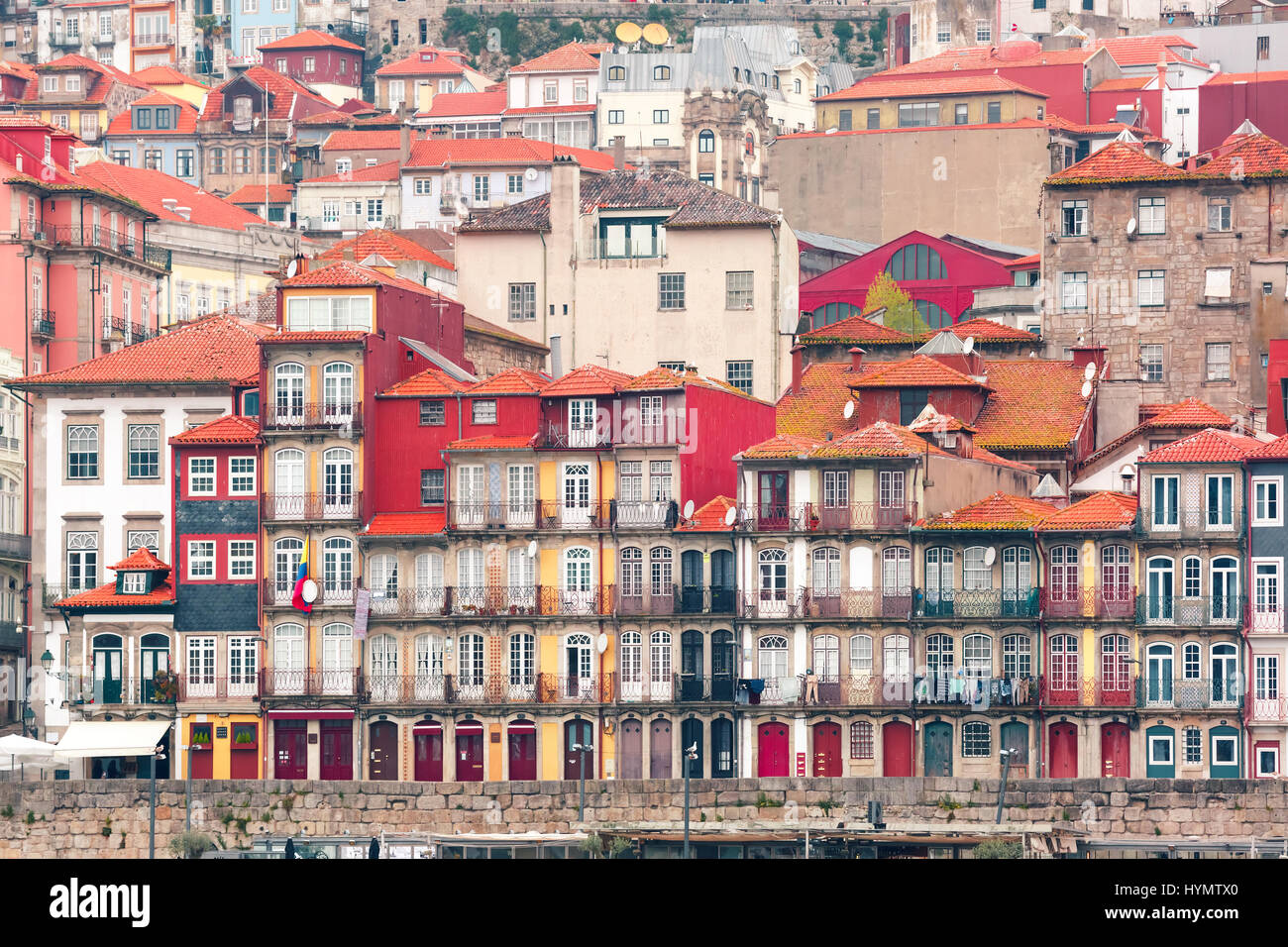 Old colorful houses in Ribeira, Porto, Portugal Stock Photo - Alamy