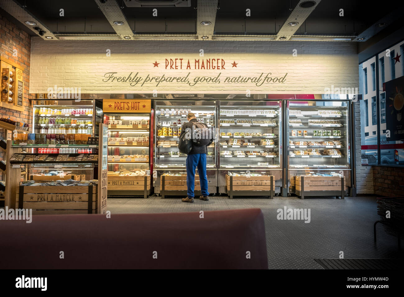 Pret a manger cafe, Gracechurch Street, City of London, England Stock ...