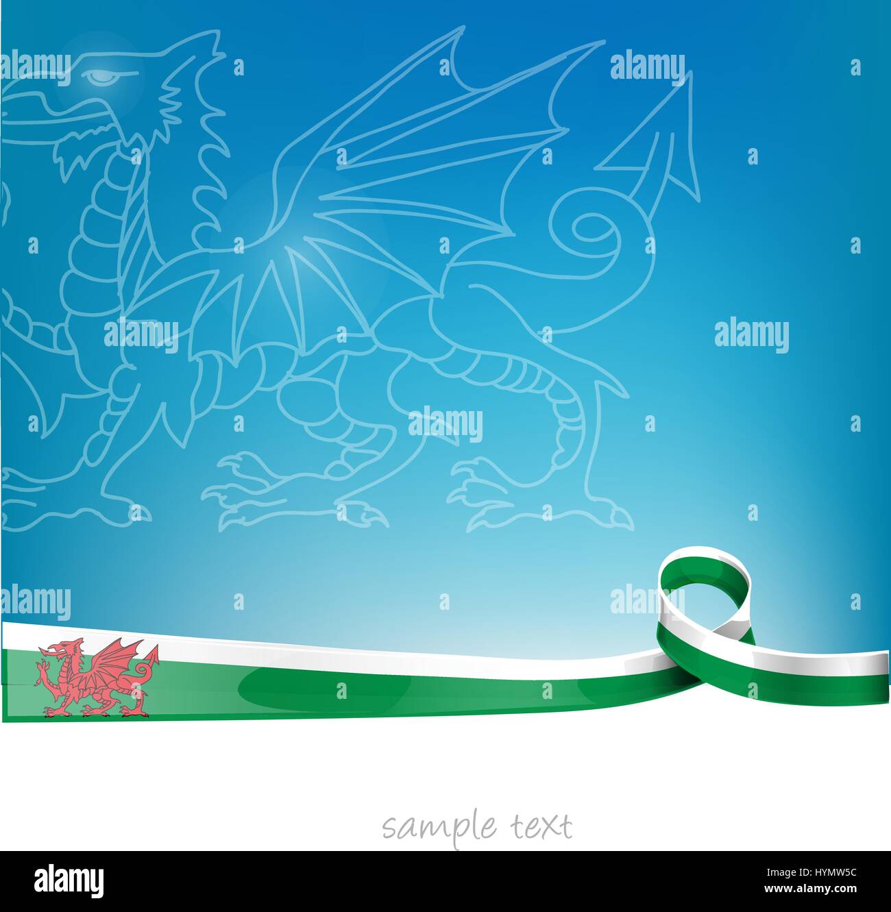 Welsh blue flag Stock Vector Images - Alamy