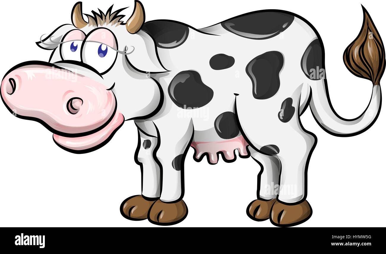 Vector illustration of Cartoon Cow Stock Vector Image & Art - Alamy