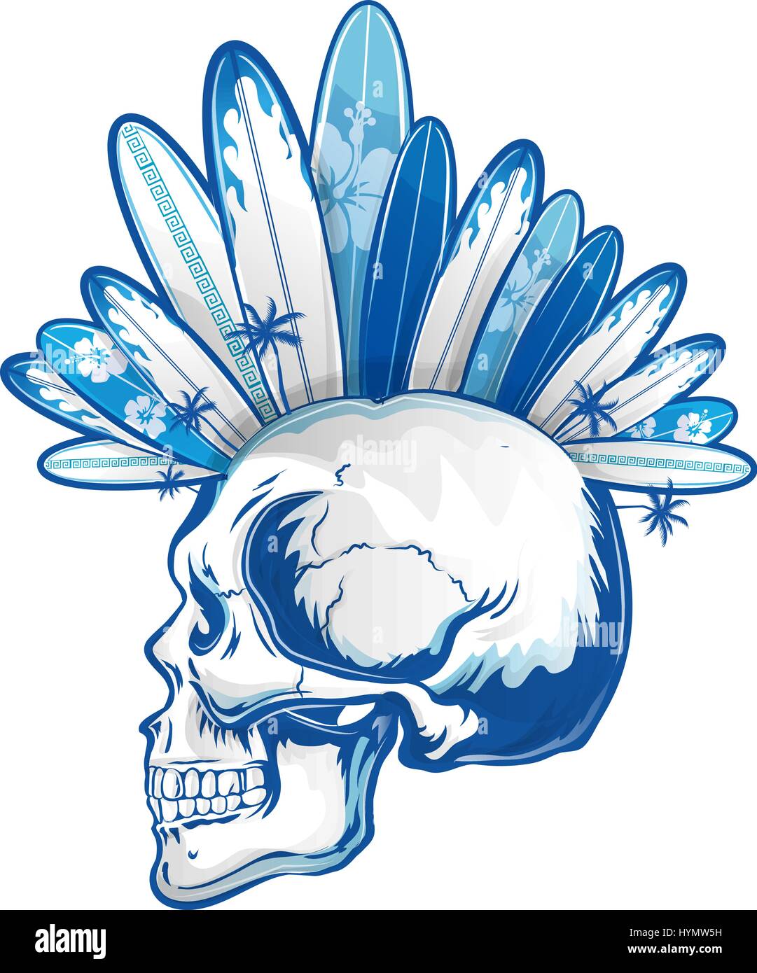 Punk rock skull Stock Vector Images - Alamy