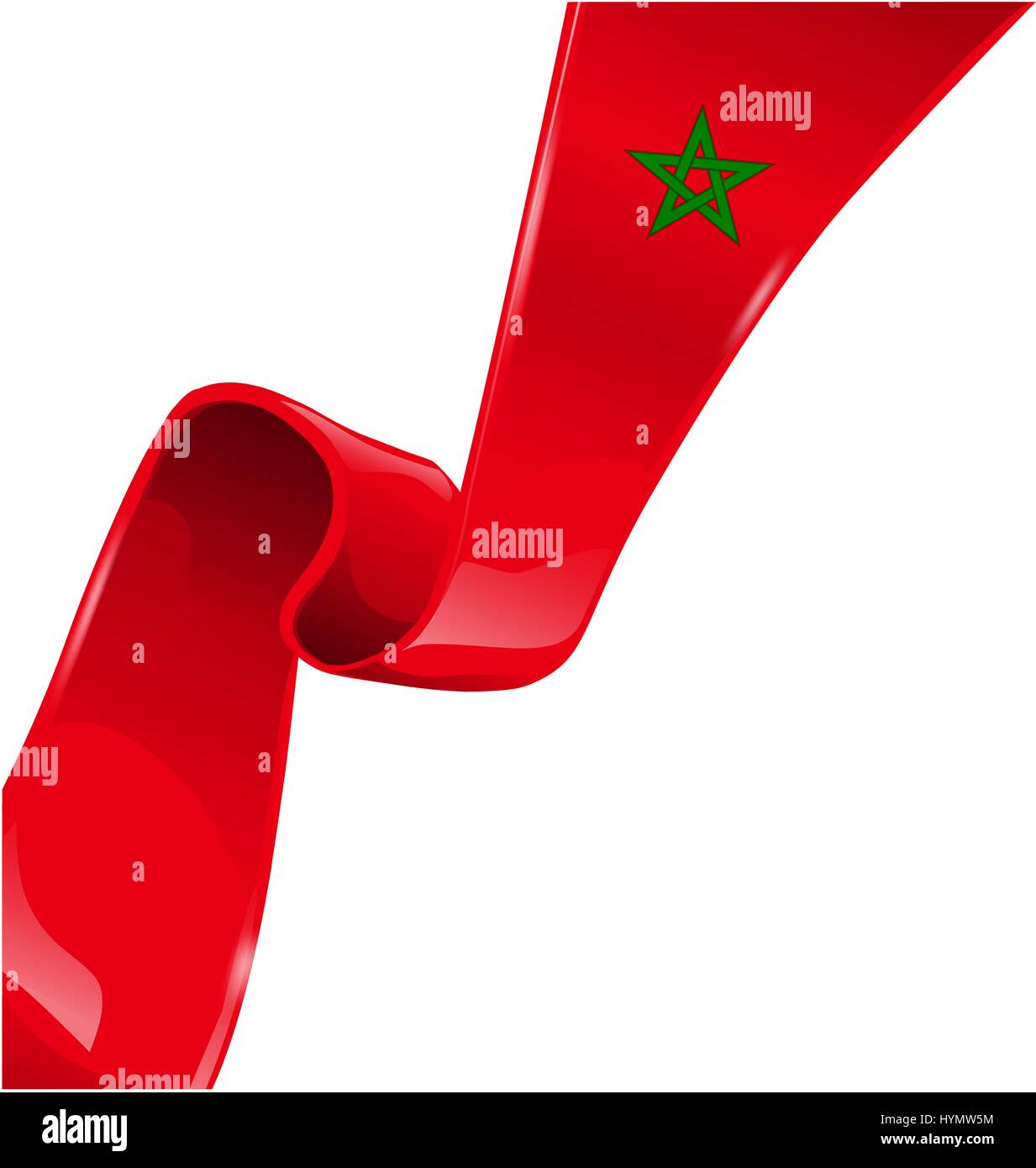 morocco ribbon flag on white background Stock Vector Image & Art - Alamy