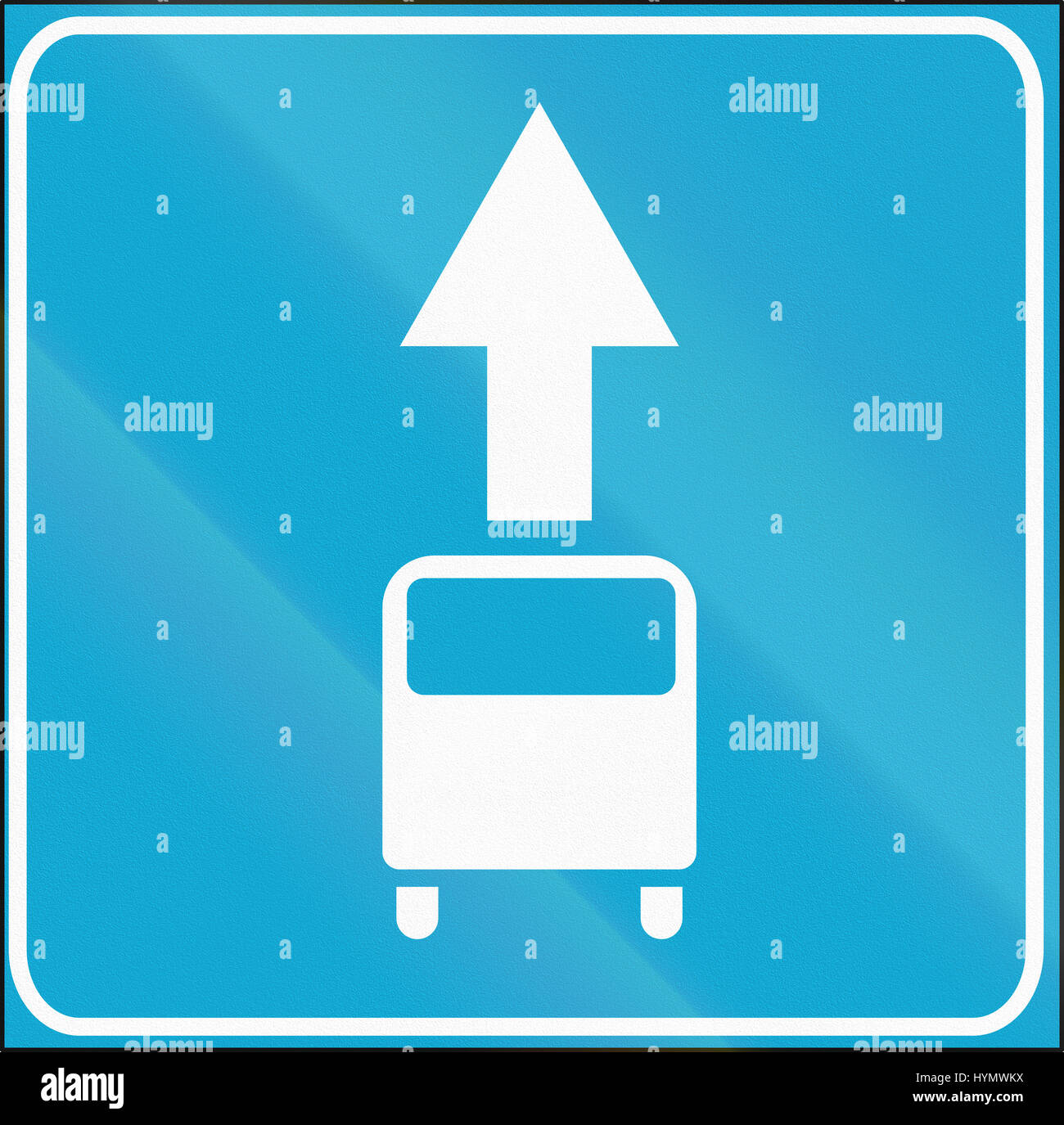Estonia regulatory road sign - Bus lane Stock Photo - Alamy