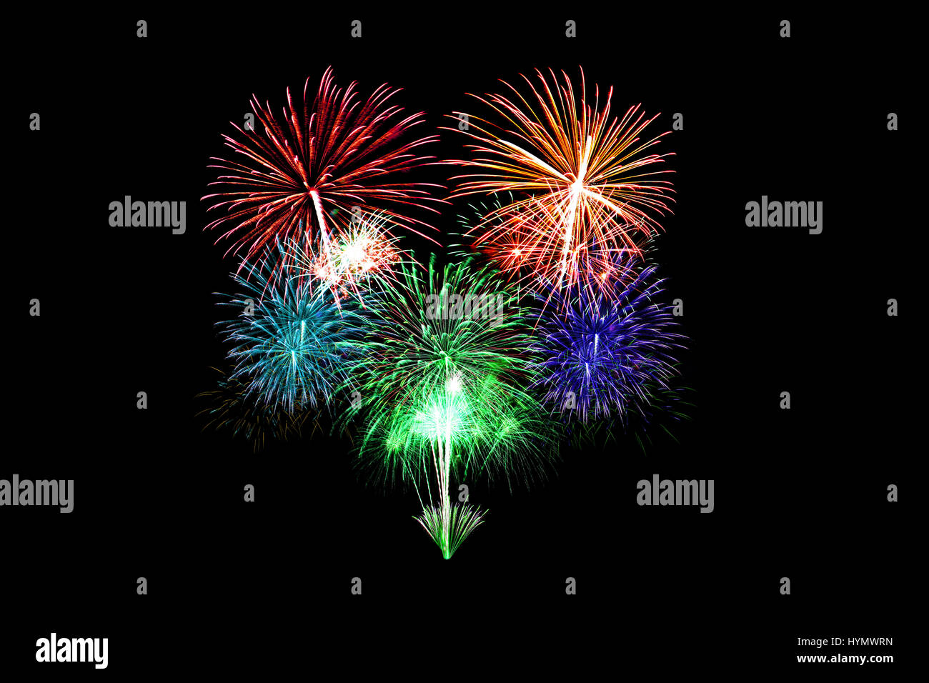 Fireworks light up in the sky, celebration concept Stock Photo - Alamy
