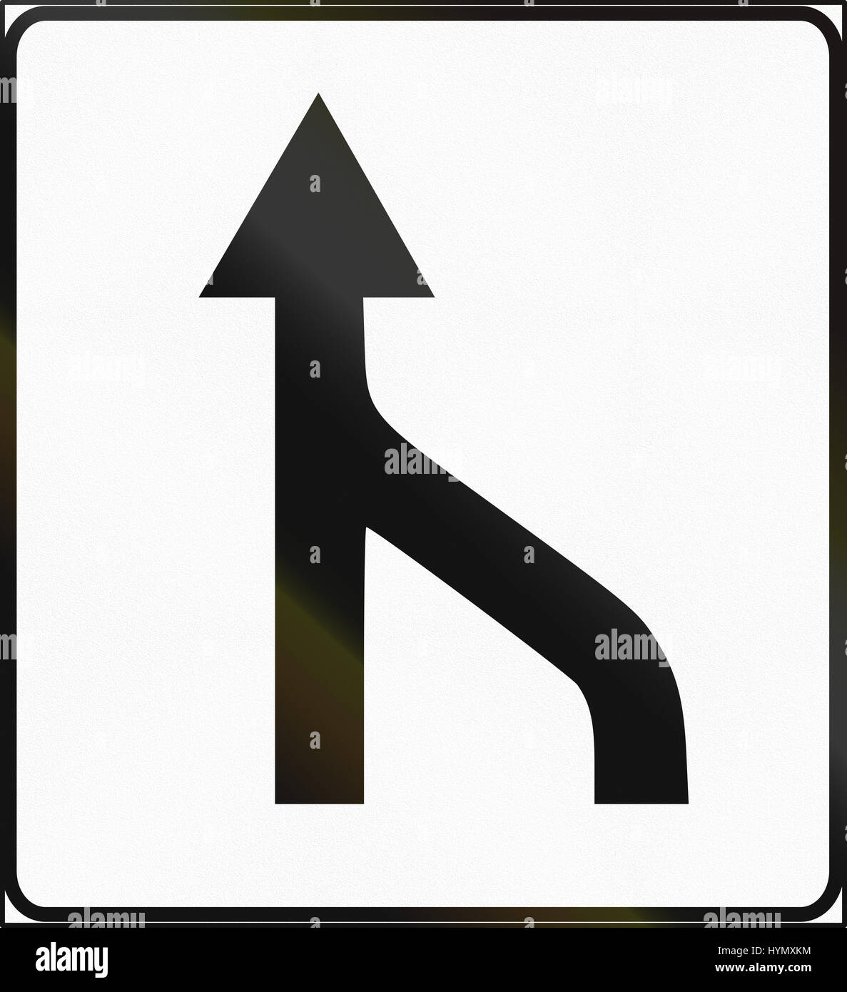 Road Sign Right Lane Ends High Resolution Stock Photography and Images ...
