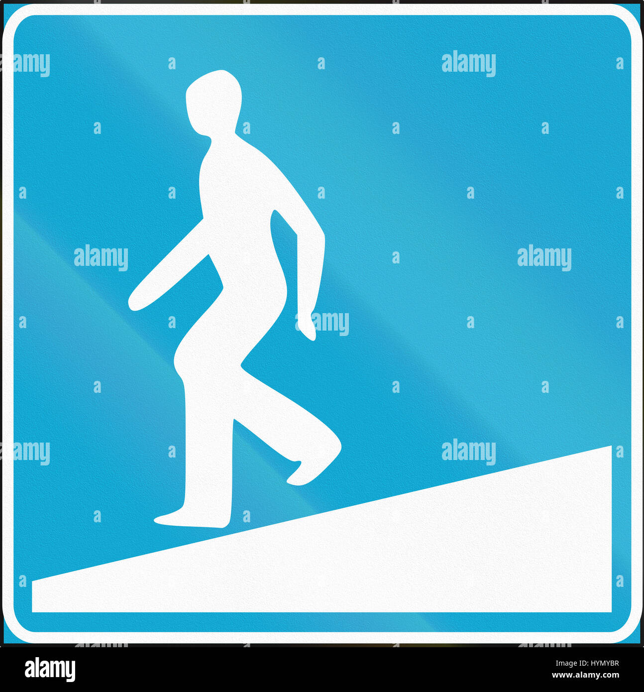 Road sign used in Estonia - Pedestrian underpass with ramp Stock Photo ...