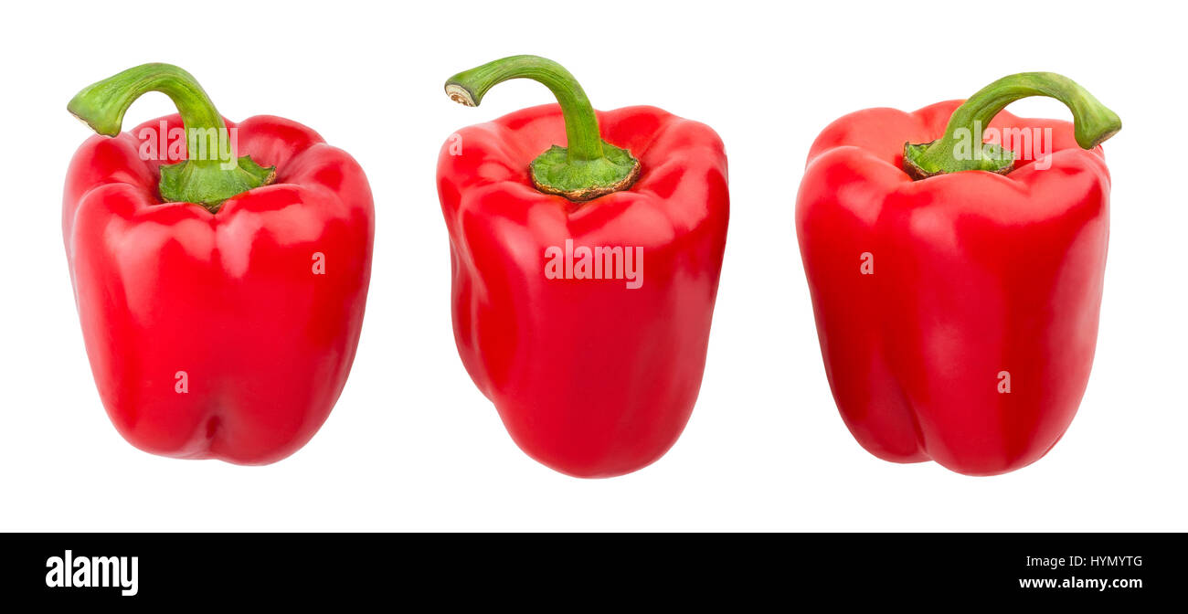 red bell pepper isolated Stock Photo - Alamy