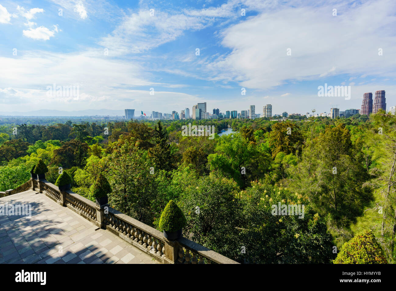 Cityscape view from the Chapultepec Castle of Mexico City Stock Photo ...