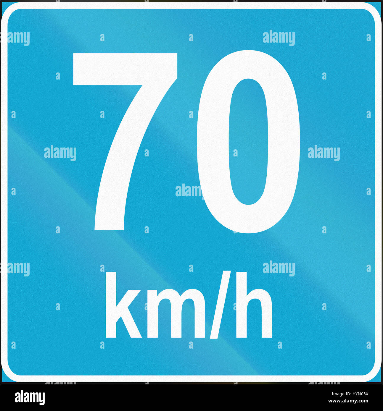 Road sign used in Estonia - Minimum speed Stock Photo - Alamy