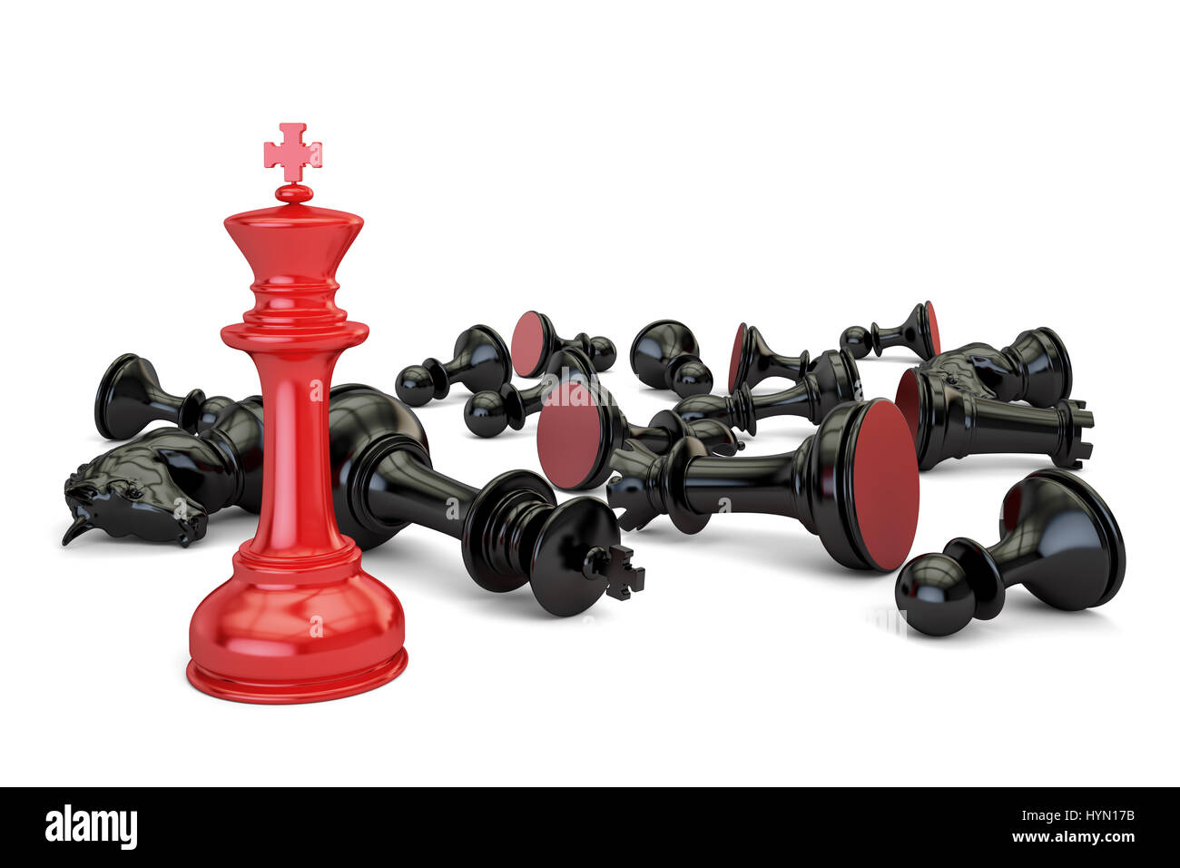 Chess, leader and winner concept. 3D rendering Stock Photo - Alamy