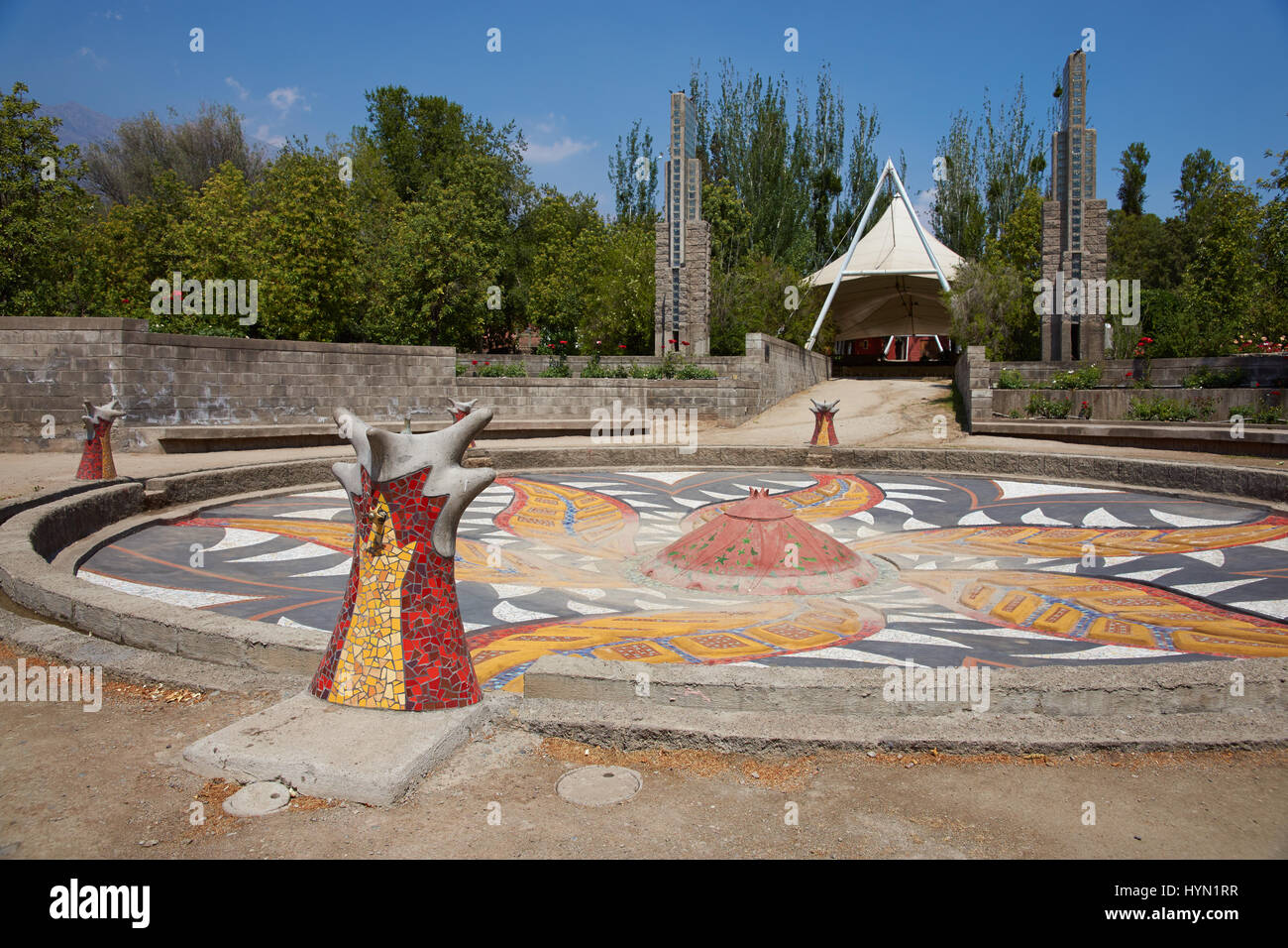 Villa Grimaldi in Santiago, Chile. Memorial park to the people detained ...