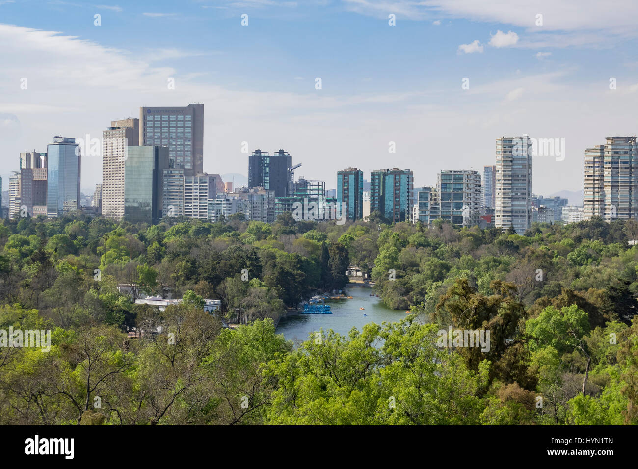 Cityscape view from the Chapultepec Castle of Mexico City Stock Photo ...