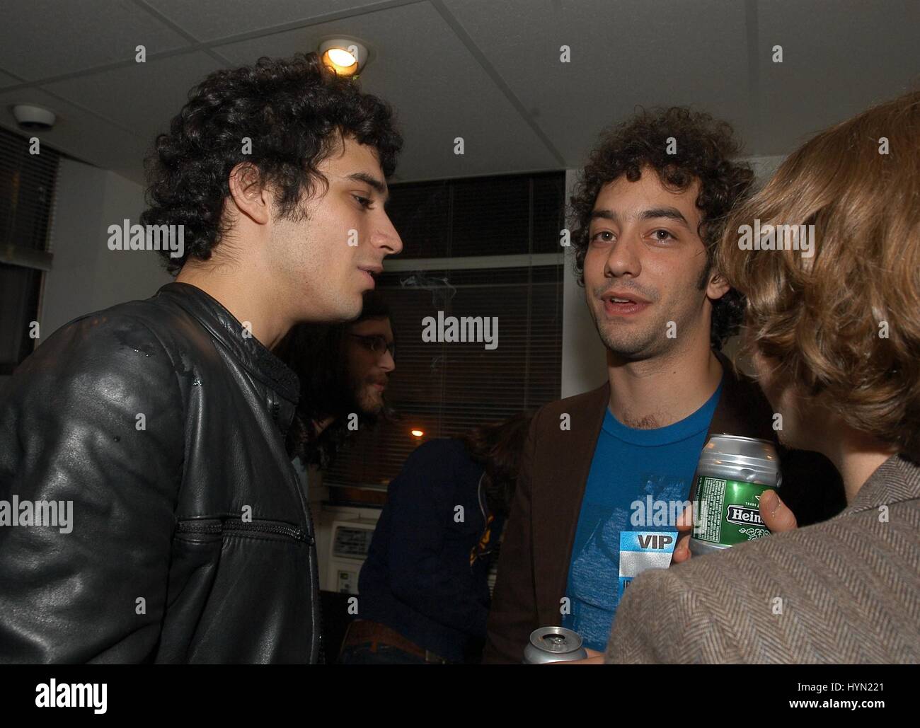 Kings of Leon backstage at Irving Plaza in New York City on May 9, 2003 ...