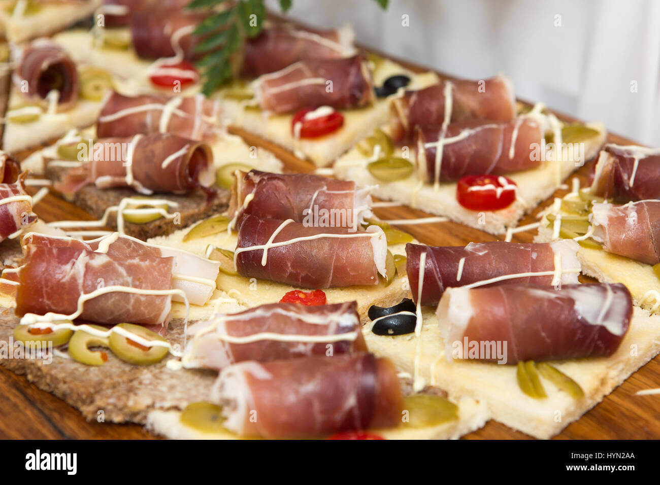 Delicious Indigenous Croatian prosciutto ham Stock Photo - Alamy
