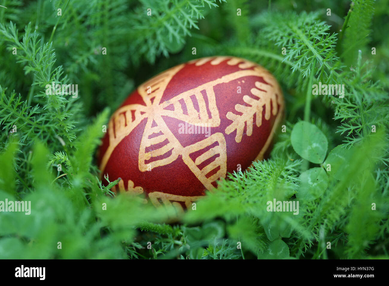Croatian Easter egg made with traditional decorating techniques Stock ...