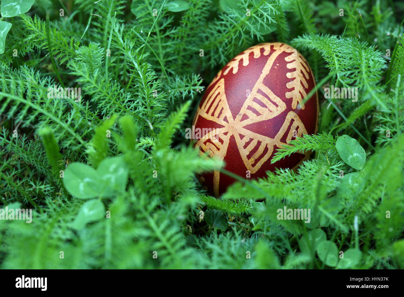 Croatian Easter egg made with traditional decorating techniques Stock ...