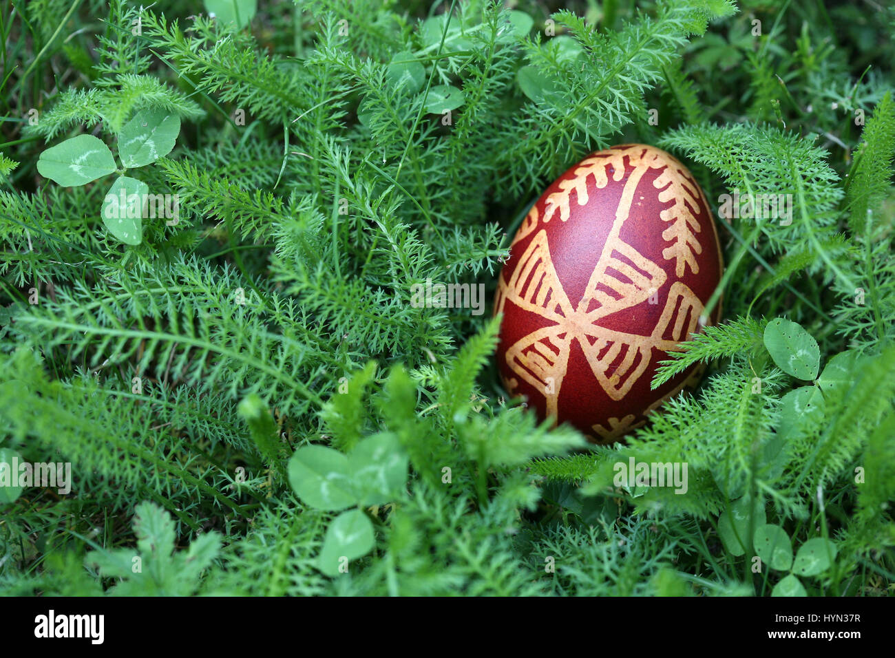 Croatian Easter egg made with traditional decorating techniques Stock ...