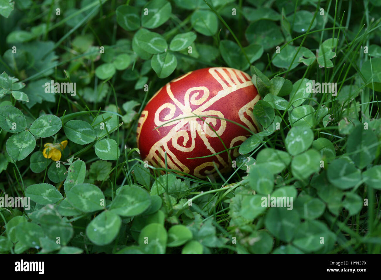 Croatian Easter egg made with traditional decorating techniques Stock ...