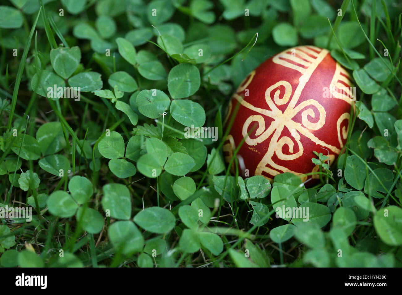 Croatian Easter egg made with traditional decorating techniques Stock ...