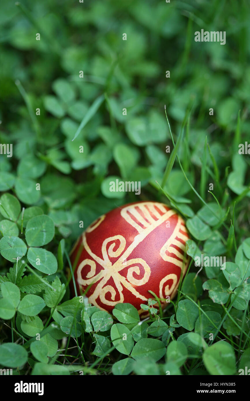 Croatian Easter egg made with traditional decorating techniques Stock ...