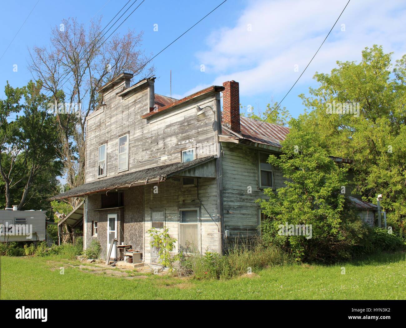 Old Abandoned Building in Dighton, Michigan Stock Photo - Alamy