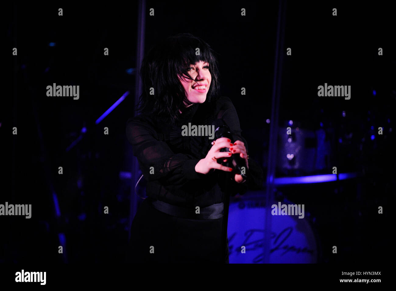 Singer Carly Rae Jepsen performs at her Emotion" album release party at ...