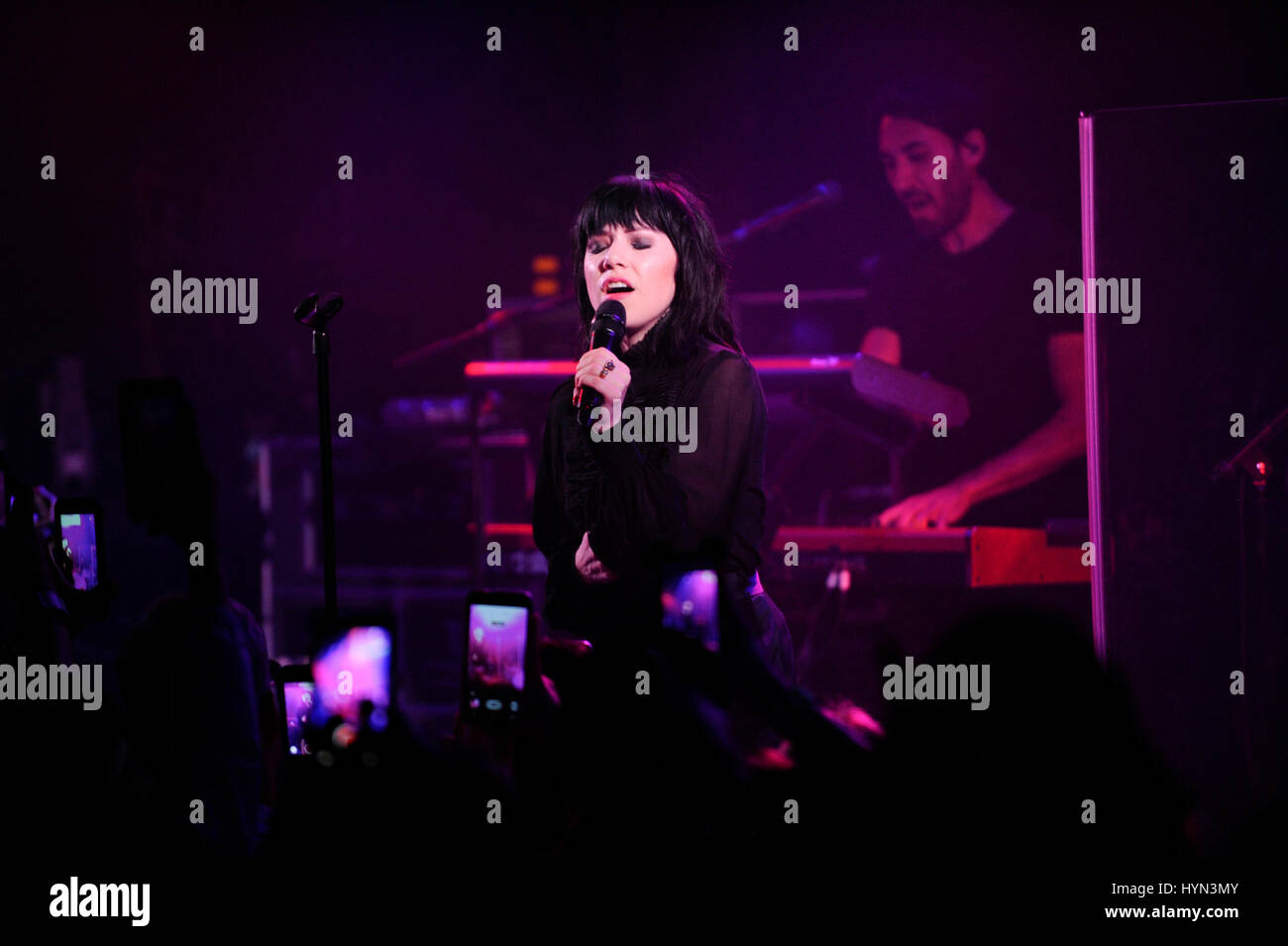 Singer Carly Rae Jepsen performs at her Emotion" album release party at ...