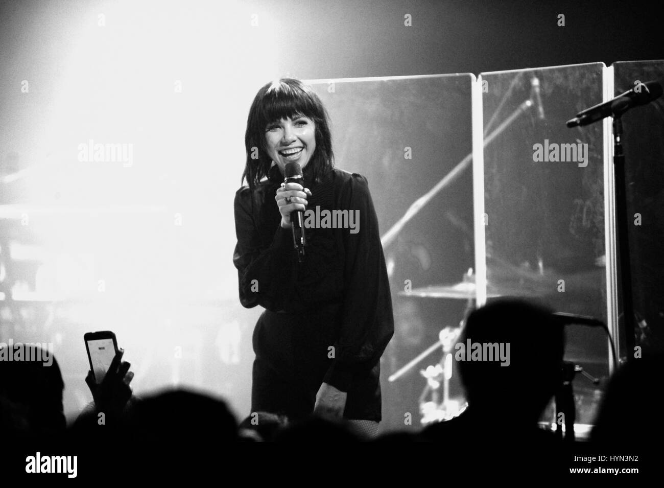 Singer Carly Rae Jepsen performs at her Emotion" album release party at ...