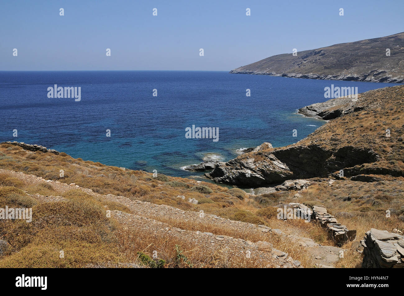Andros island Landscapes.Cyclades Greece Stock Photo - Alamy