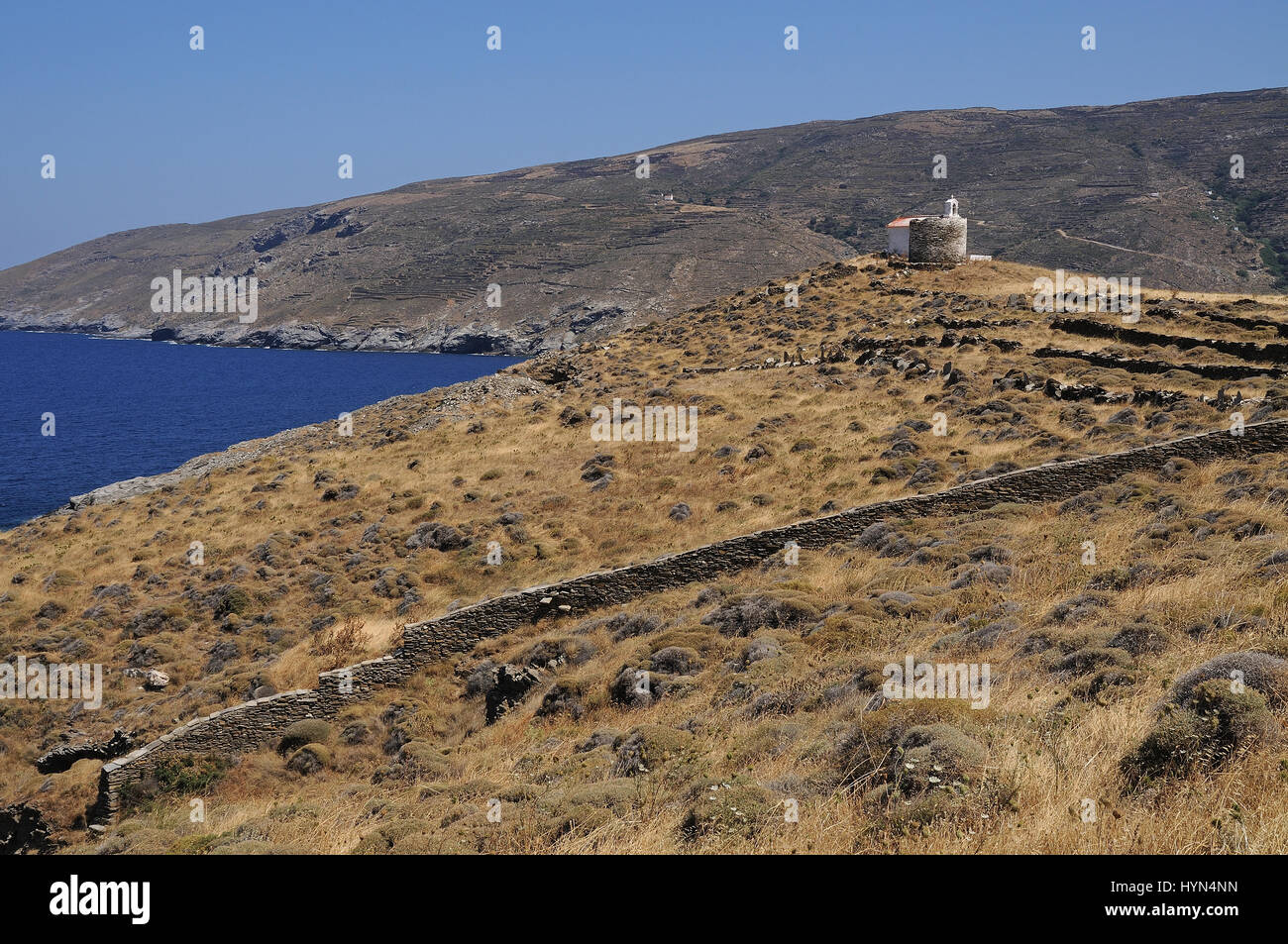 Andros island Landscapes.Cyclades Greece Stock Photo - Alamy