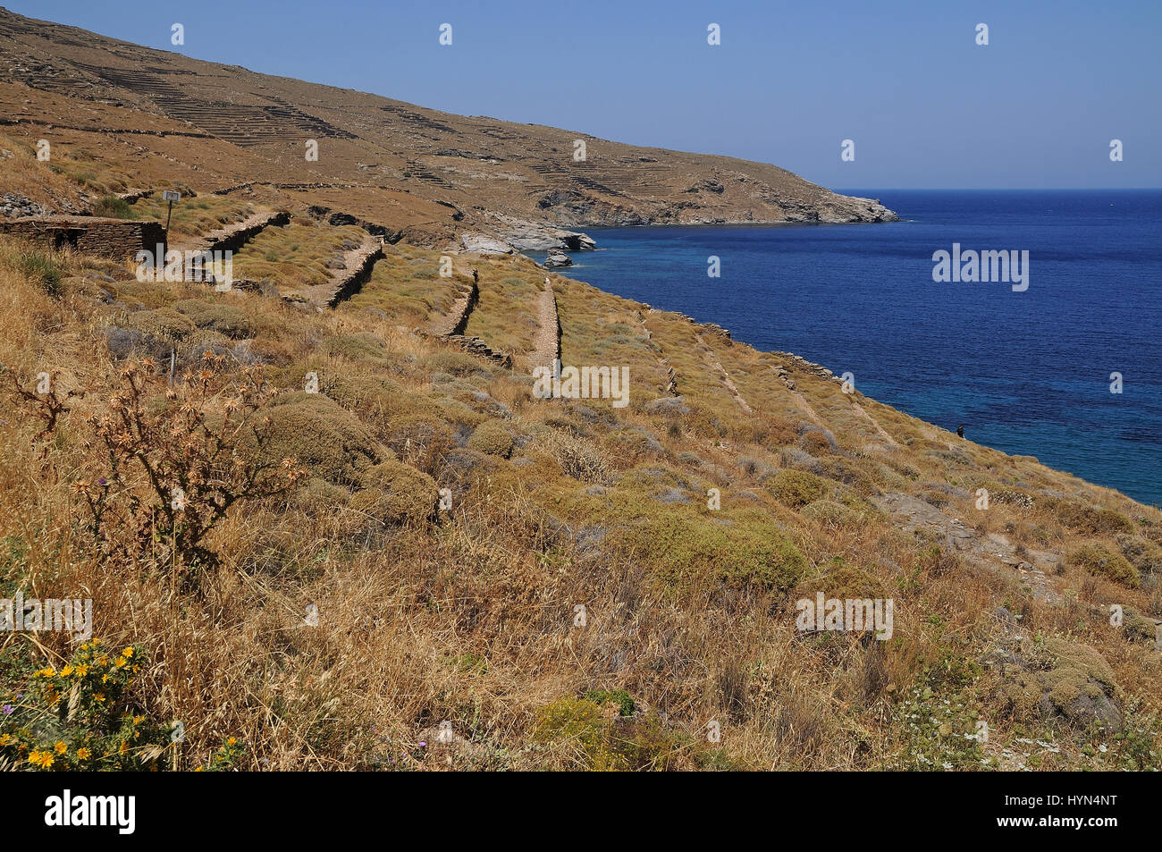 Andros island Landscapes.Cyclades Greece Stock Photo - Alamy