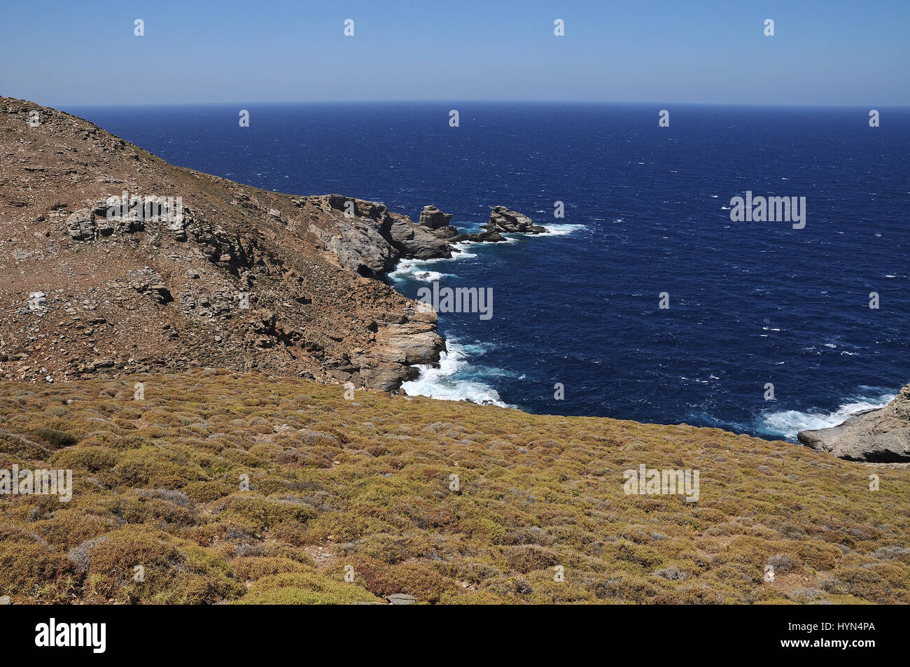Andros island Landscapes.Cyclades Greece Stock Photo - Alamy