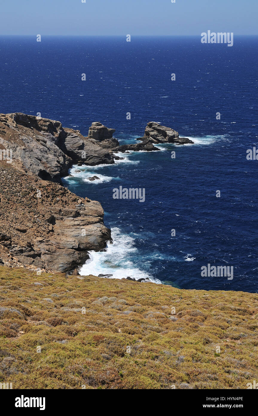 Andros island Landscapes.Cyclades Greece Stock Photo - Alamy