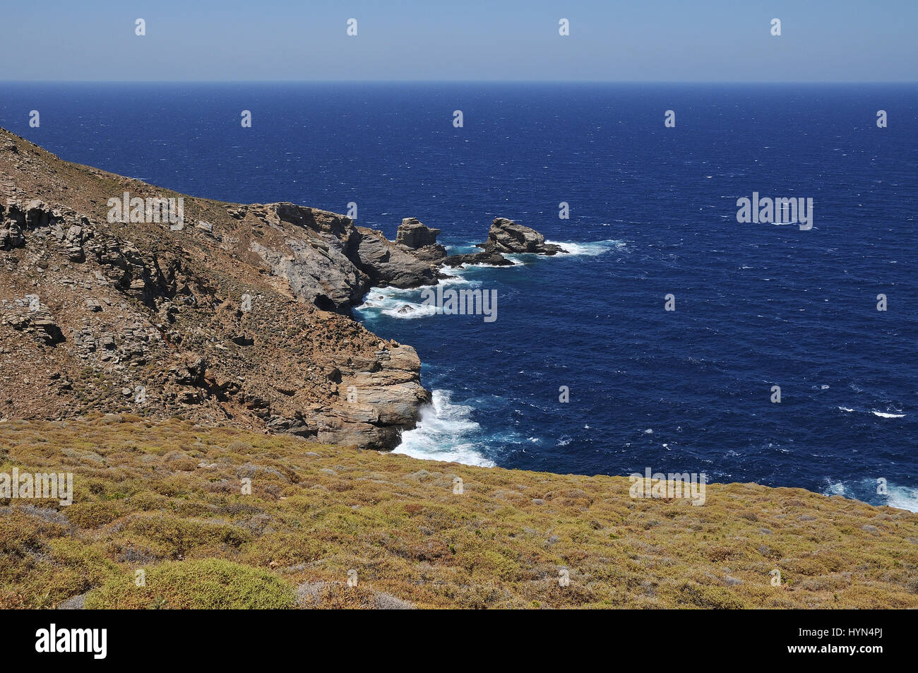 Andros island Landscapes.Cyclades Greece Stock Photo - Alamy