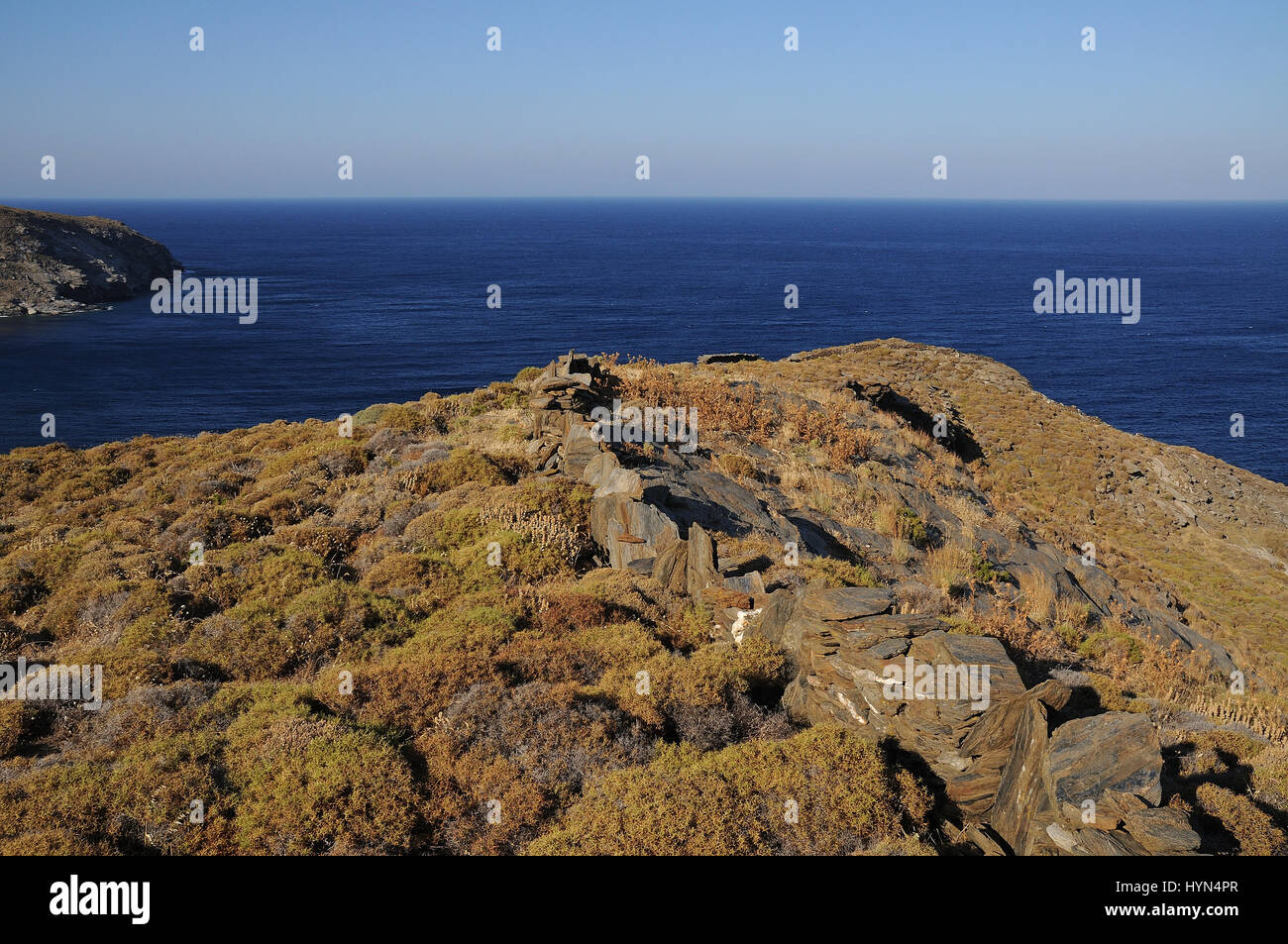 Andros island Landscapes.Cyclades Greece Stock Photo - Alamy