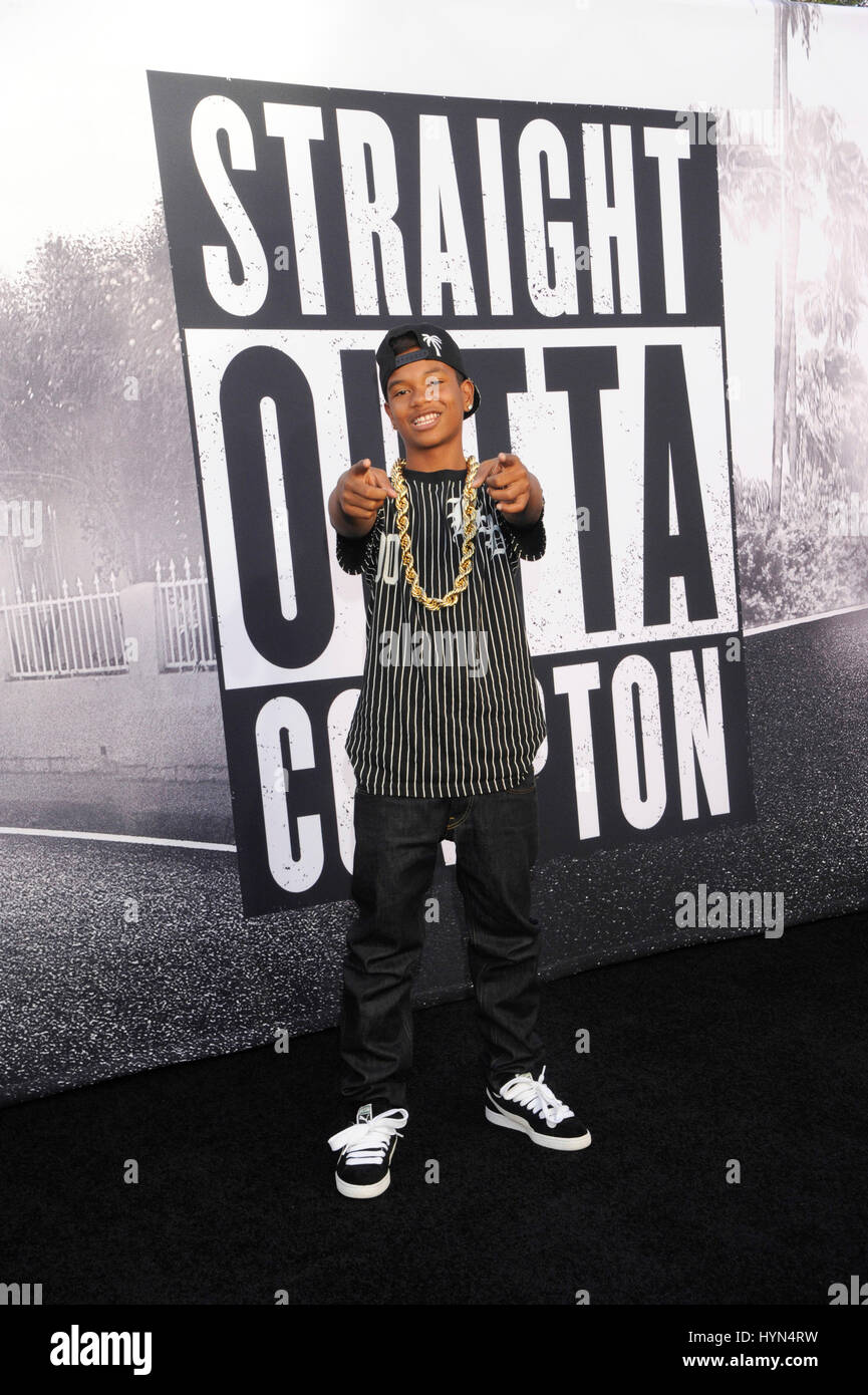 DJ Kiss attends the Straight Outta Compton world premiere at L.A. Live ...