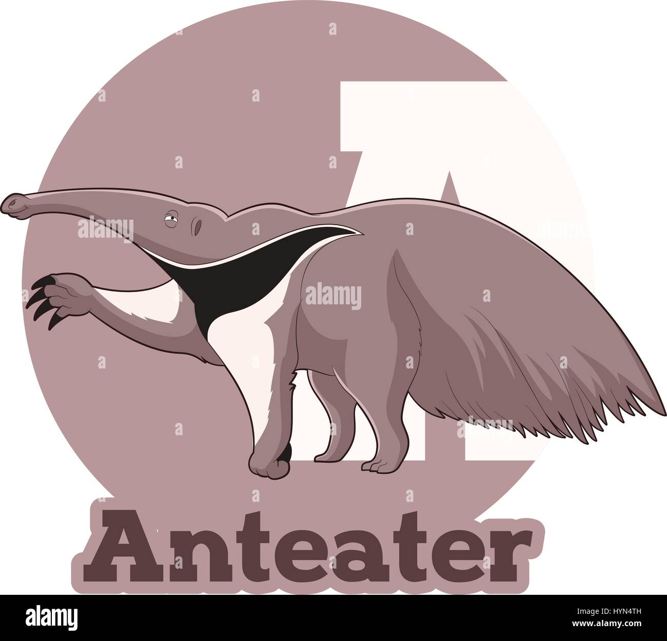 Vector image of the ABC Cartoon Anteater Stock Vector Image & Art - Alamy