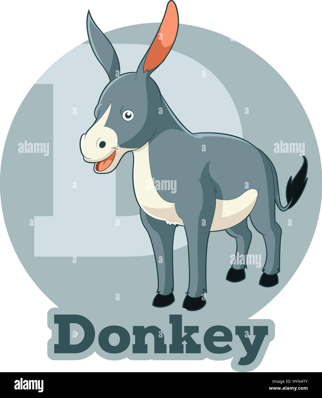 ABC Cartoon Donkey Stock Vector Image & Art - Alamy