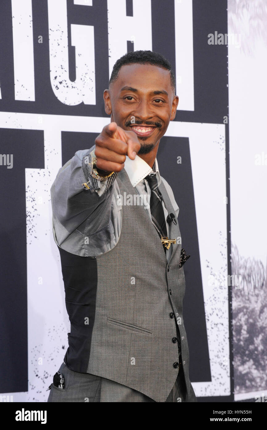 Darris Love attends the Straight Outta Compton world premiere at L.A ...