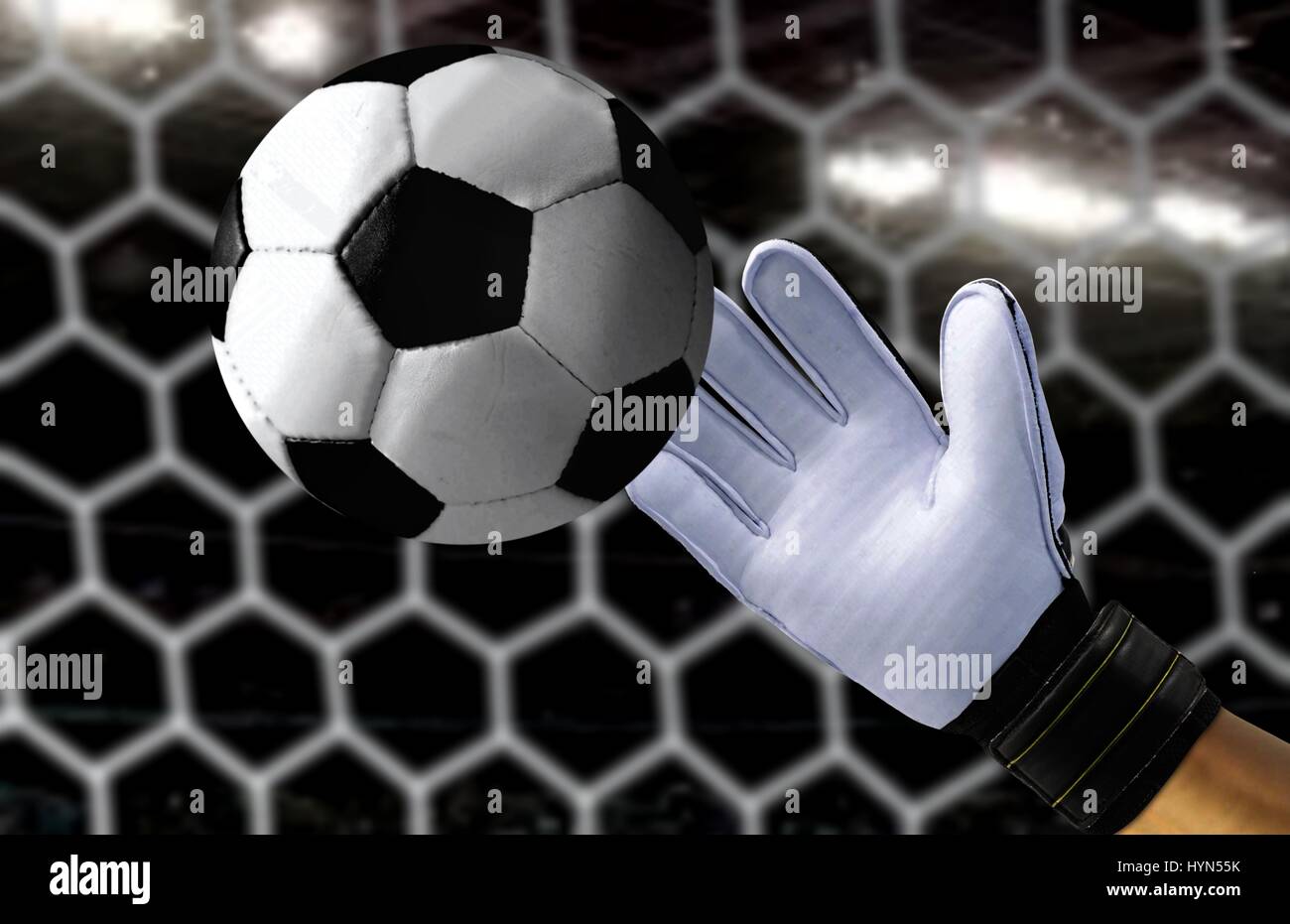 Soccer goalkeeper hands ball save hi-res stock photography and images ...