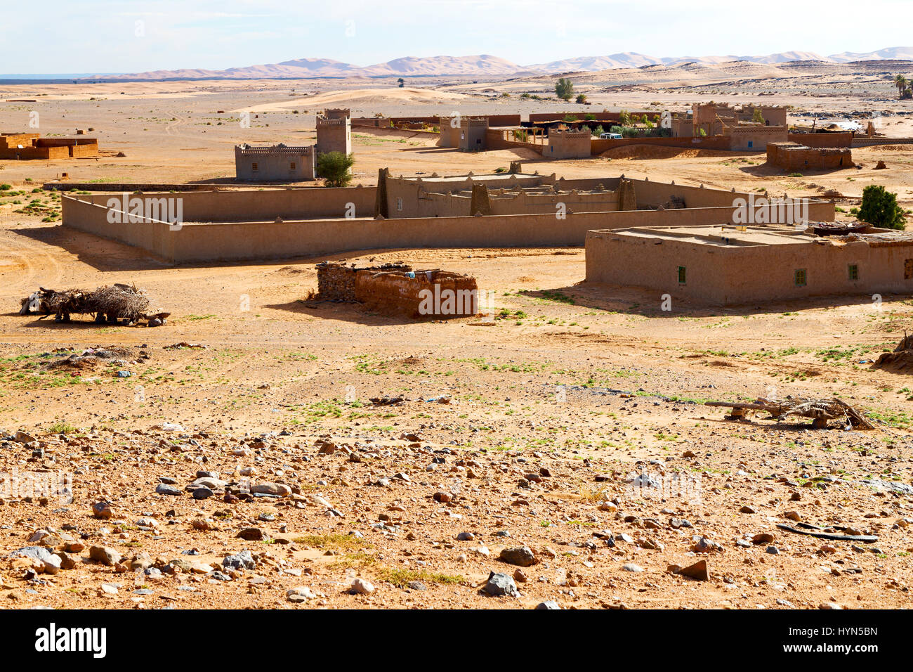 sahara africa in morocco the old contruction and historical village ...