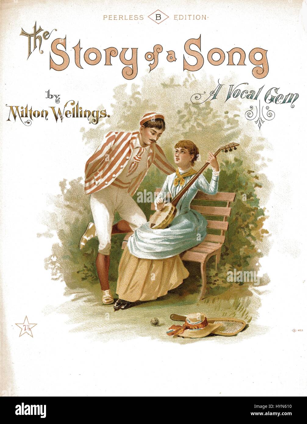 The Story of a Song. Sheet Music Cover. 1800s Stock Photo - Alamy