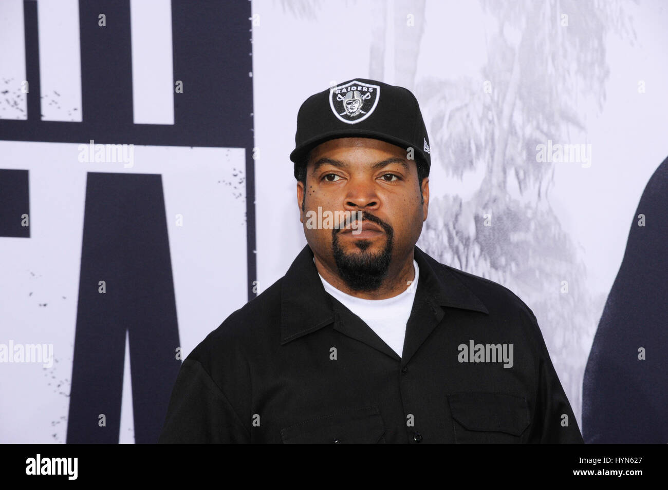 Ice Cube attends the Straight Outta Compton world premiere at L.A. Live ...