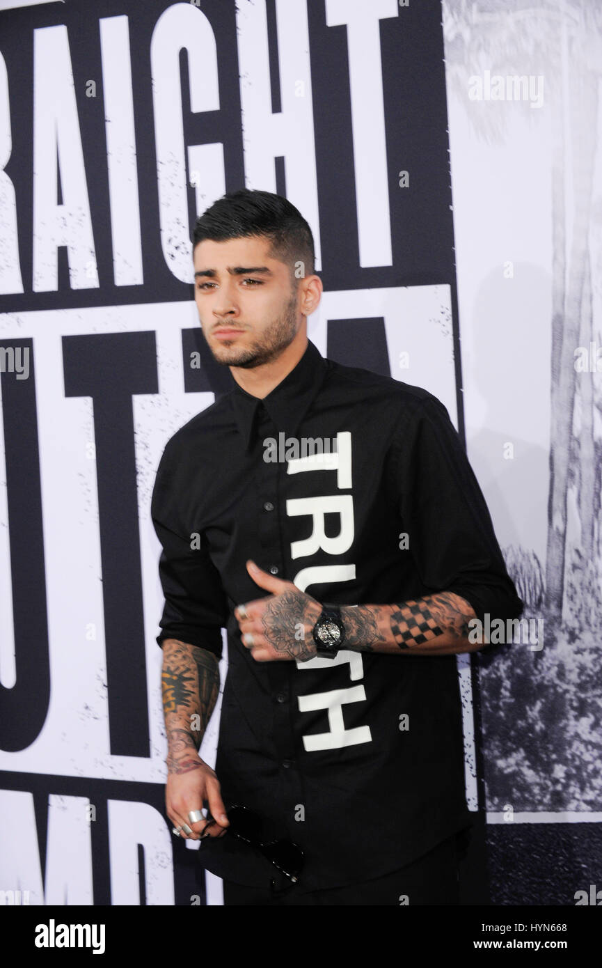 Zayn Malik attends the Straight Outta Compton world premiere at L.A ...